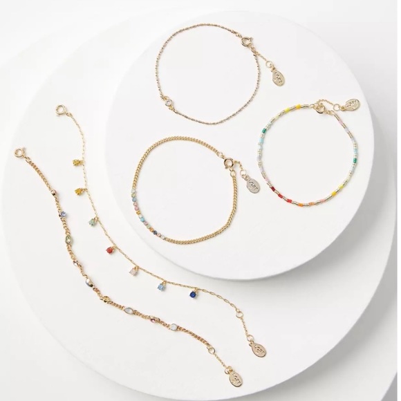 LOFT | Jewelry | Loft Rainbow Pave Bracelet Set | Poshmark